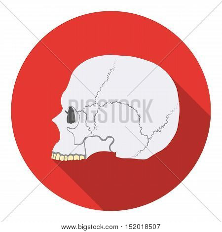 Skull Icon Flat Style Vector & Photo (Free Trial) | Bigstock