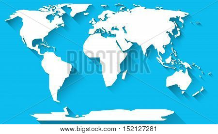 World Map Flat Design Image & Photo (Free Trial) | Bigstock