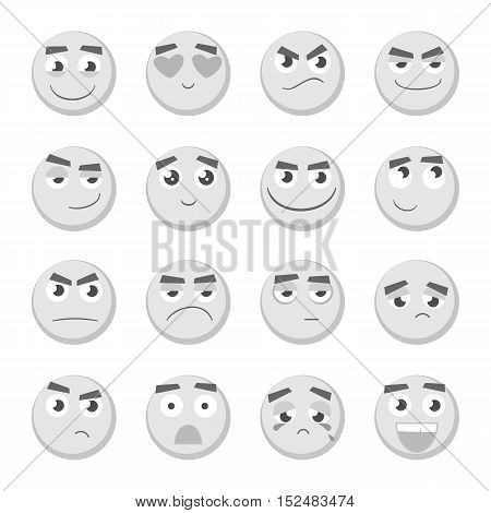 Monochrome Emoticon Vector & Photo (Free Trial) | Bigstock