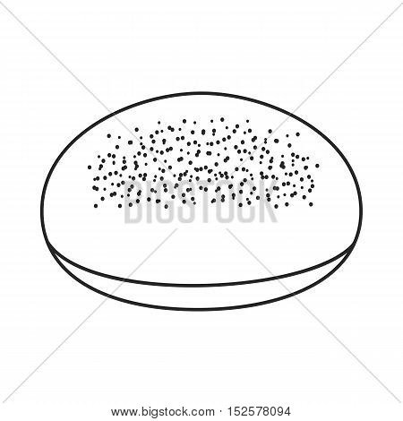 Bun Icon Outline Vector & Photo (Free Trial) | Bigstock