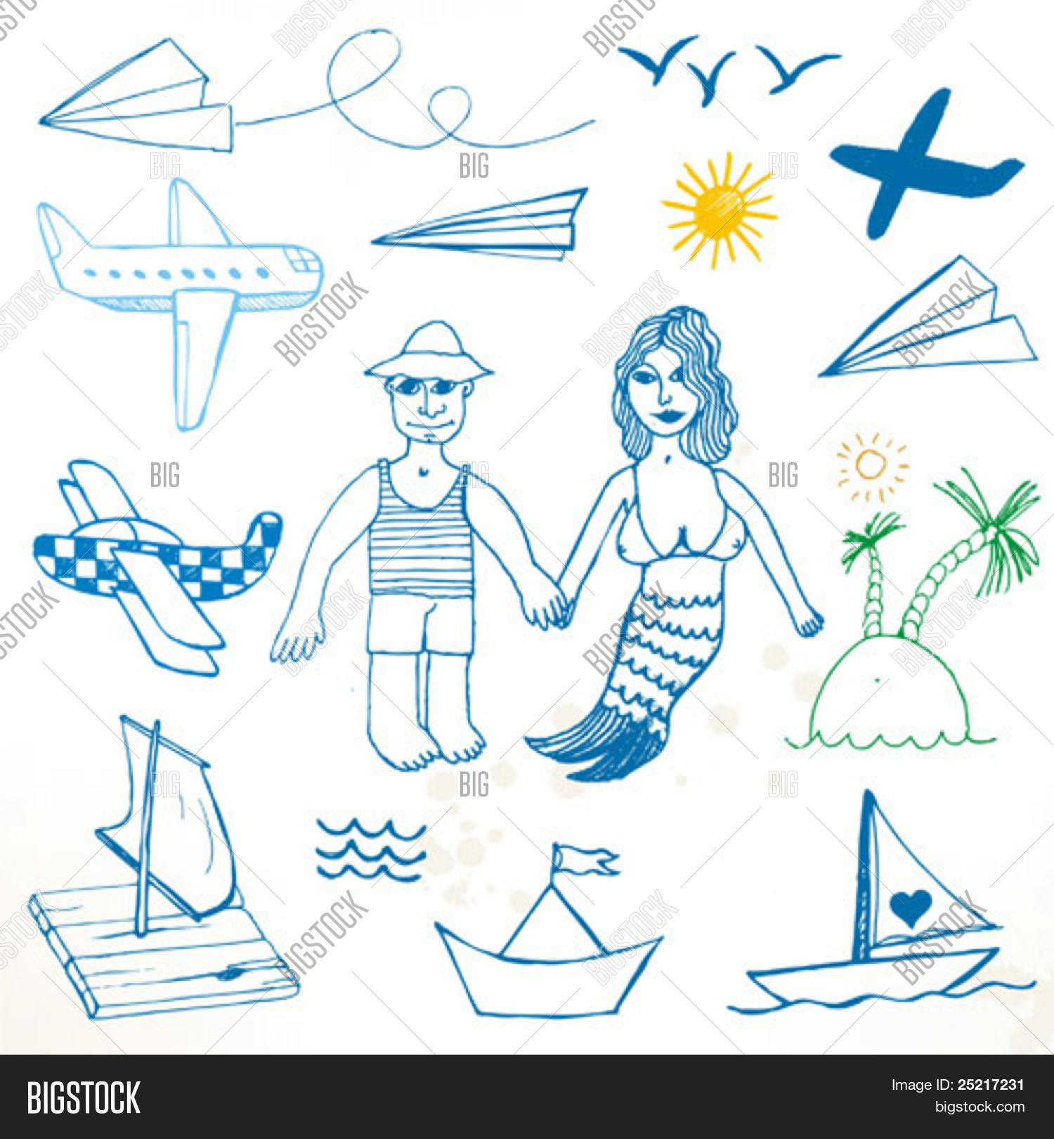 Set - Sea Tour Vector & Photo (Free Trial) | Bigstock