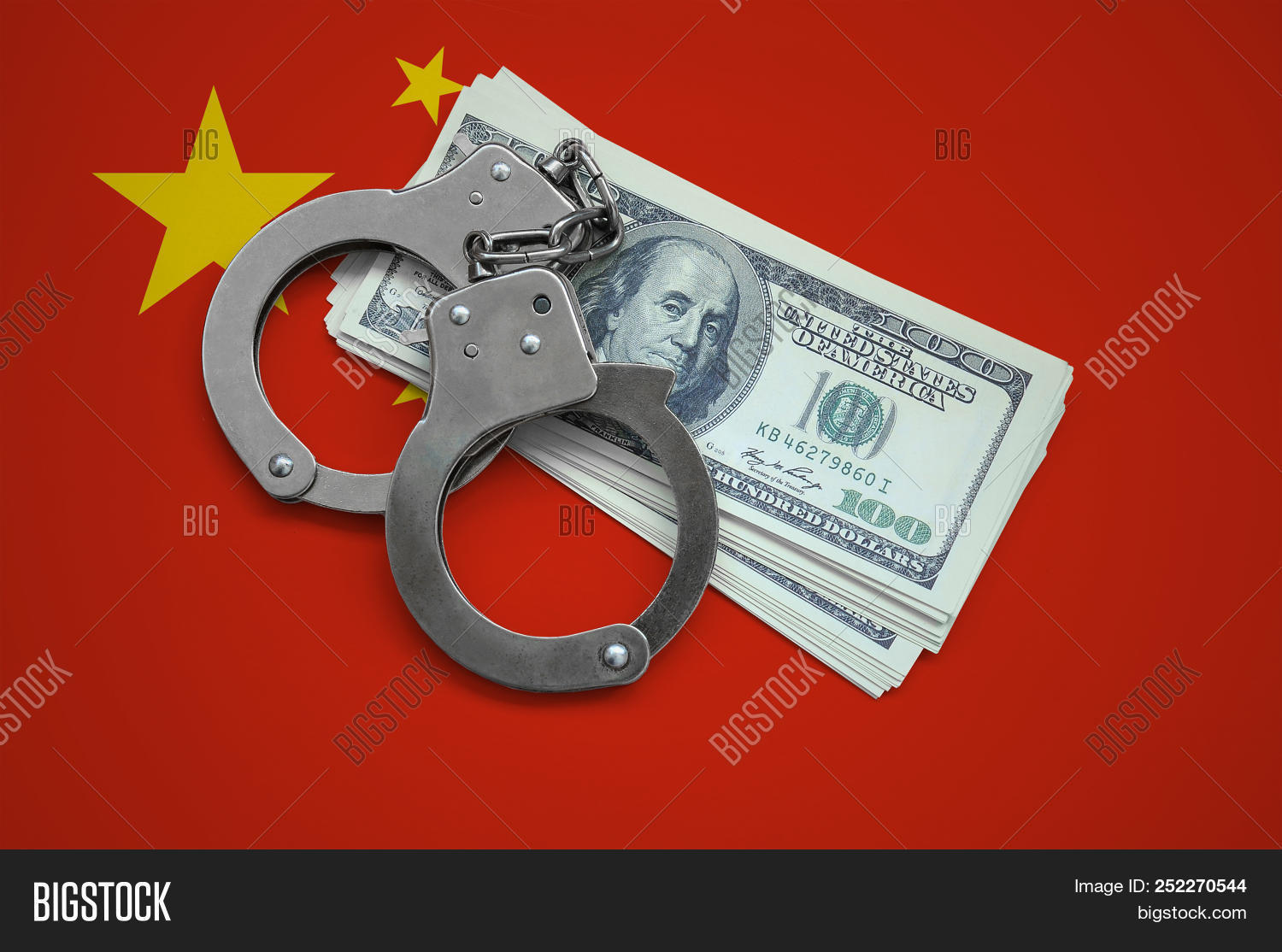 China Flag Handcuffs Image & Photo (Free Trial) | Bigstock