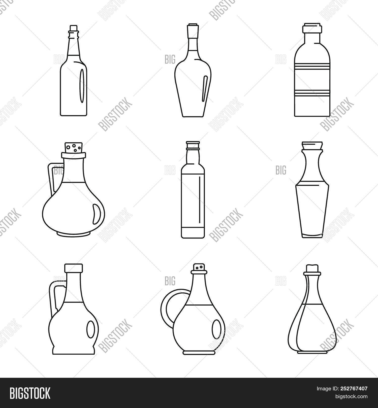 Vinegar Bottle Icons Image & Photo (Free Trial) | Bigstock