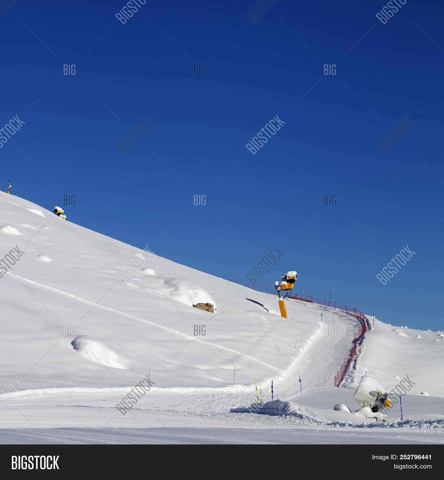 Snowy Ski Slope Image & Photo (Free Trial) | Bigstock