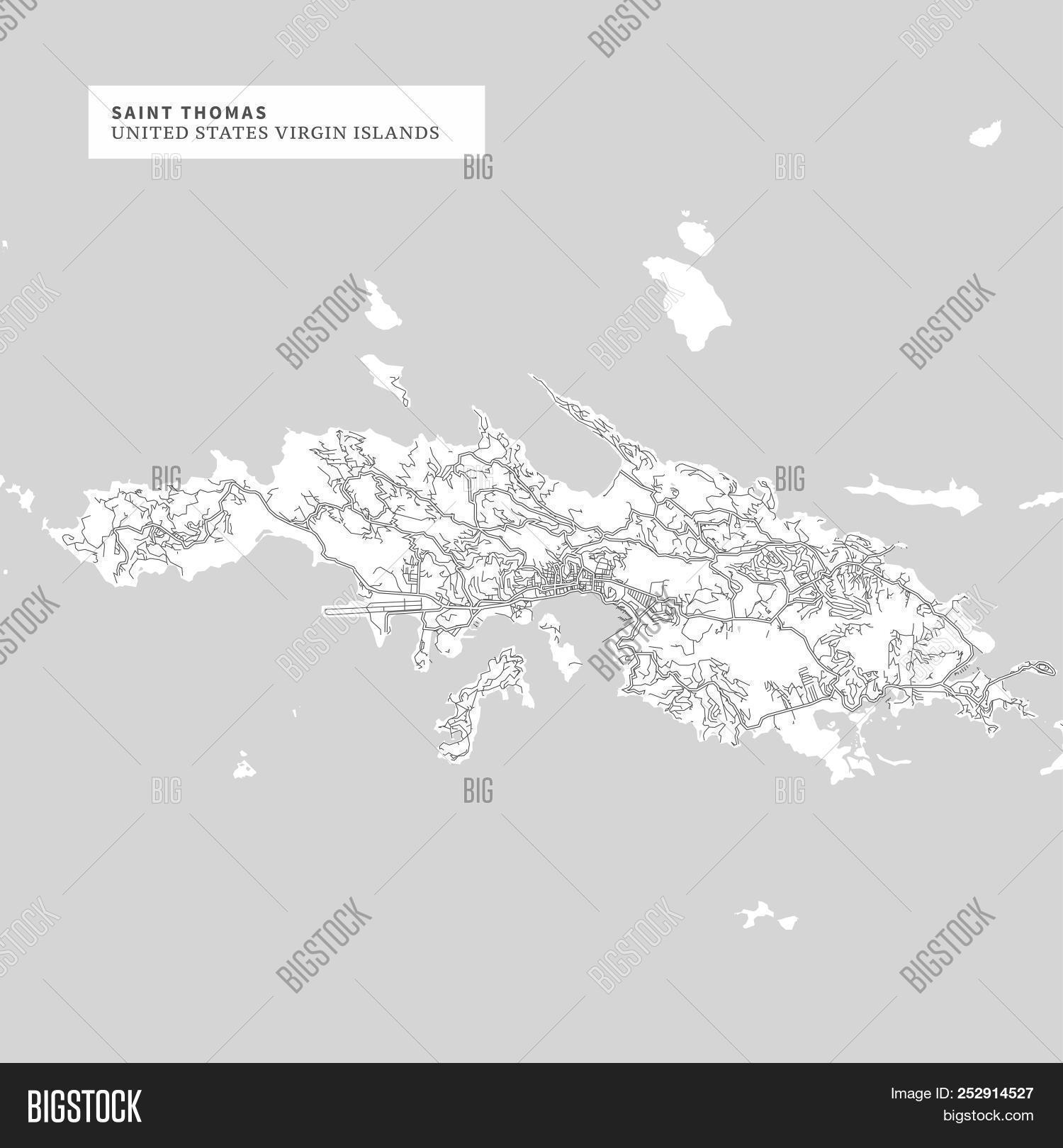 Map Saint Thomas Vector & Photo (Free Trial) | Bigstock