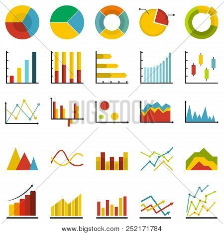 Chart Diagram Icon Set Image & Photo (Free Trial) | Bigstock