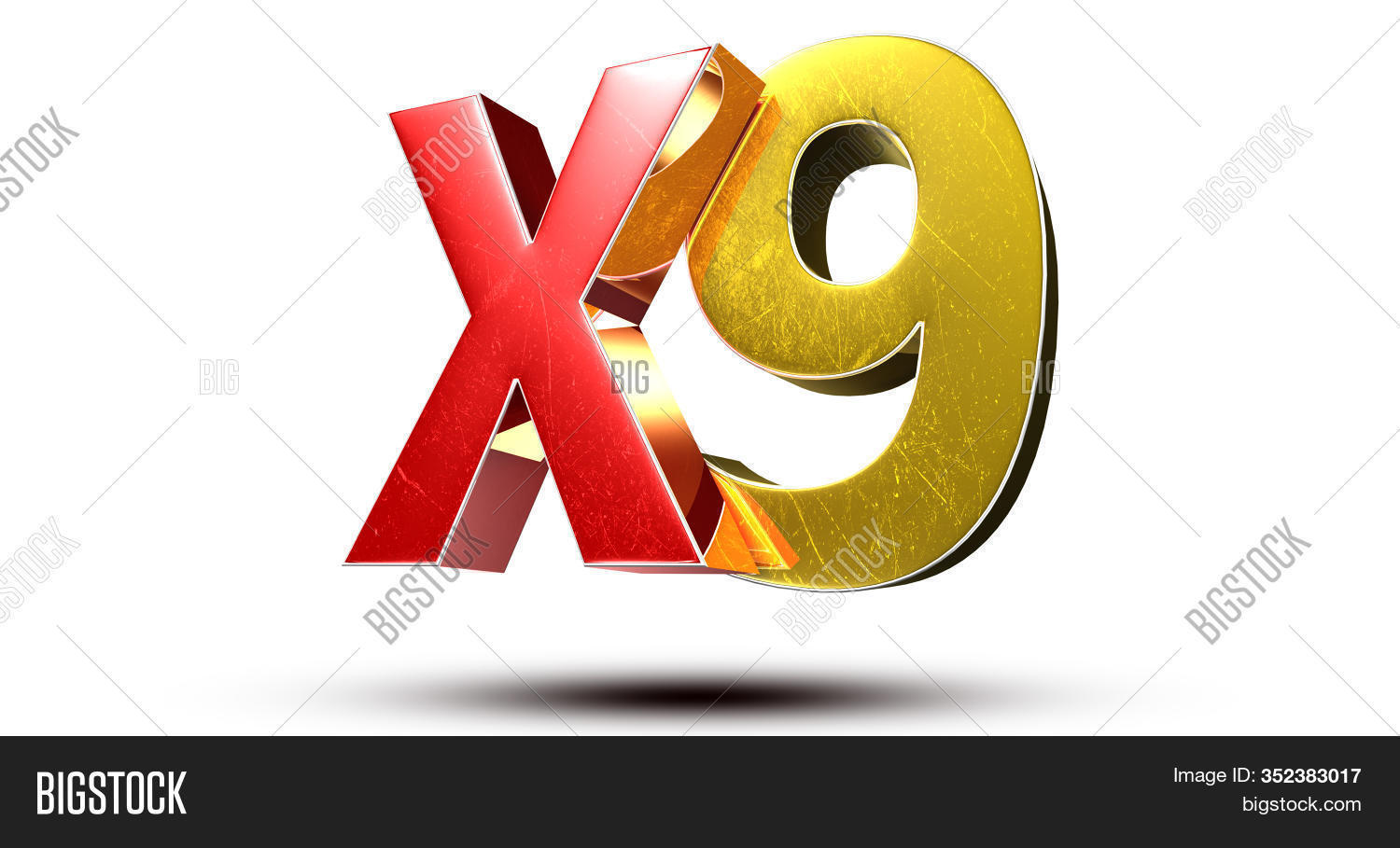 3d Illustration X9 Red Image & Photo (Free Trial) | Bigstock