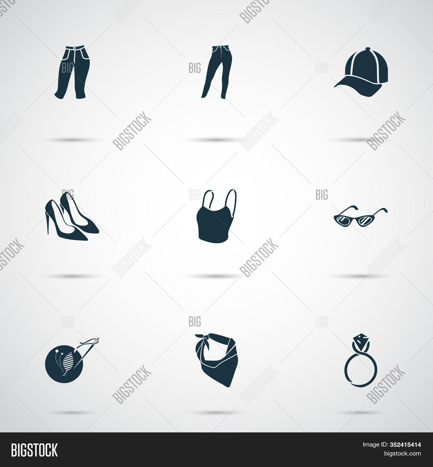 Fashionable Icons Set Image & Photo (Free Trial) | Bigstock
