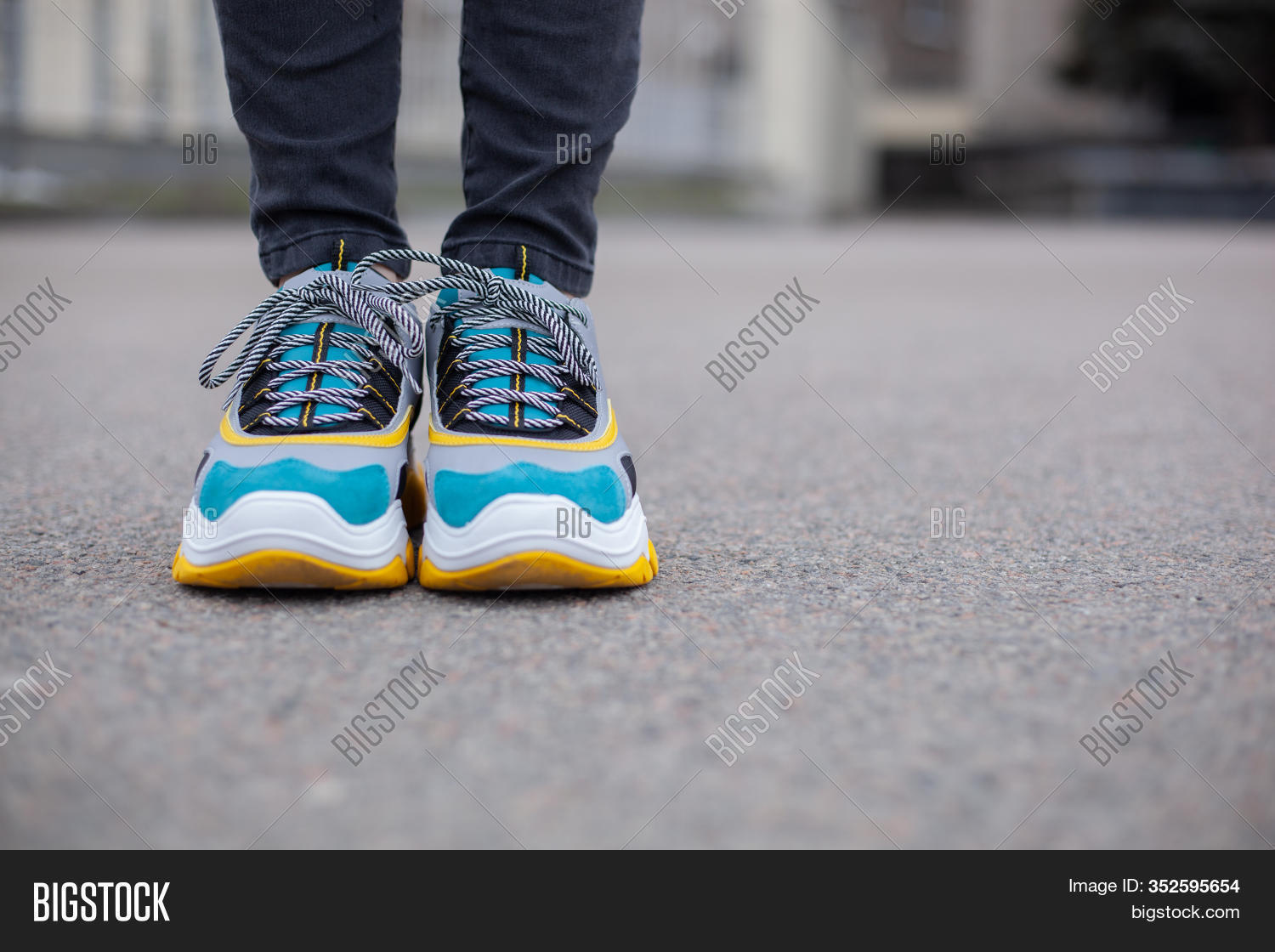Feet Shod Sneakers Image & Photo (Free Trial) | Bigstock