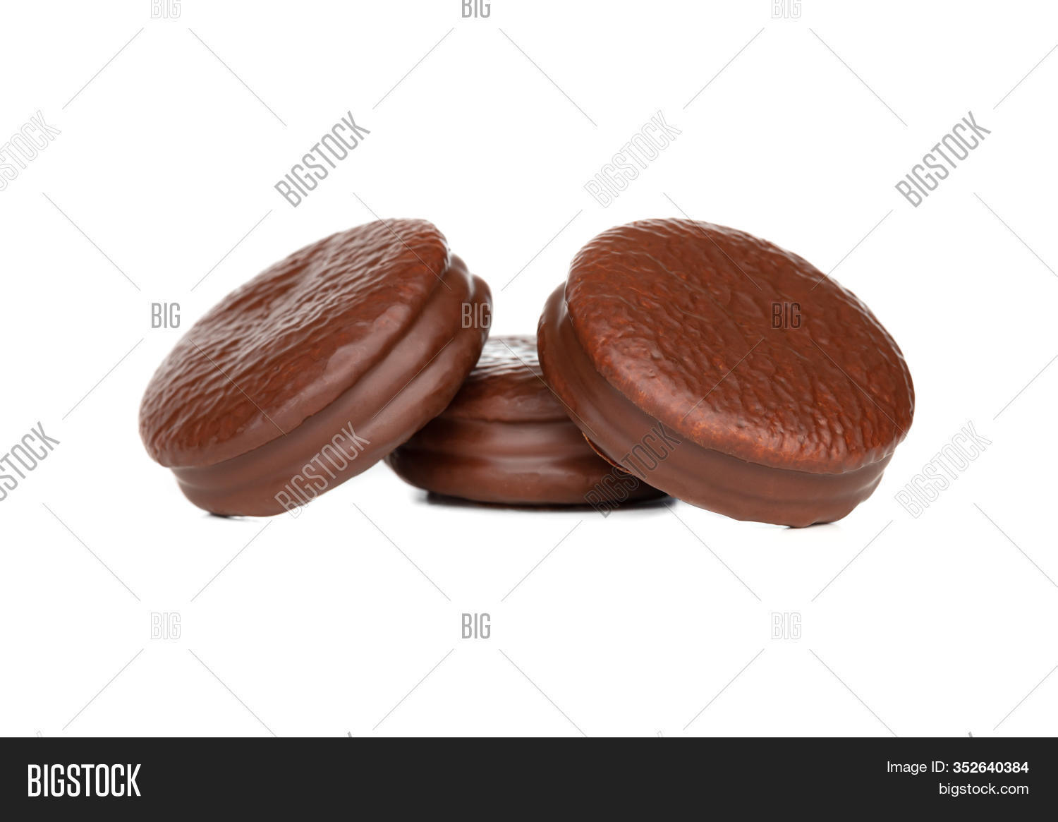 Choco Pie On White Image & Photo (Free Trial) | Bigstock