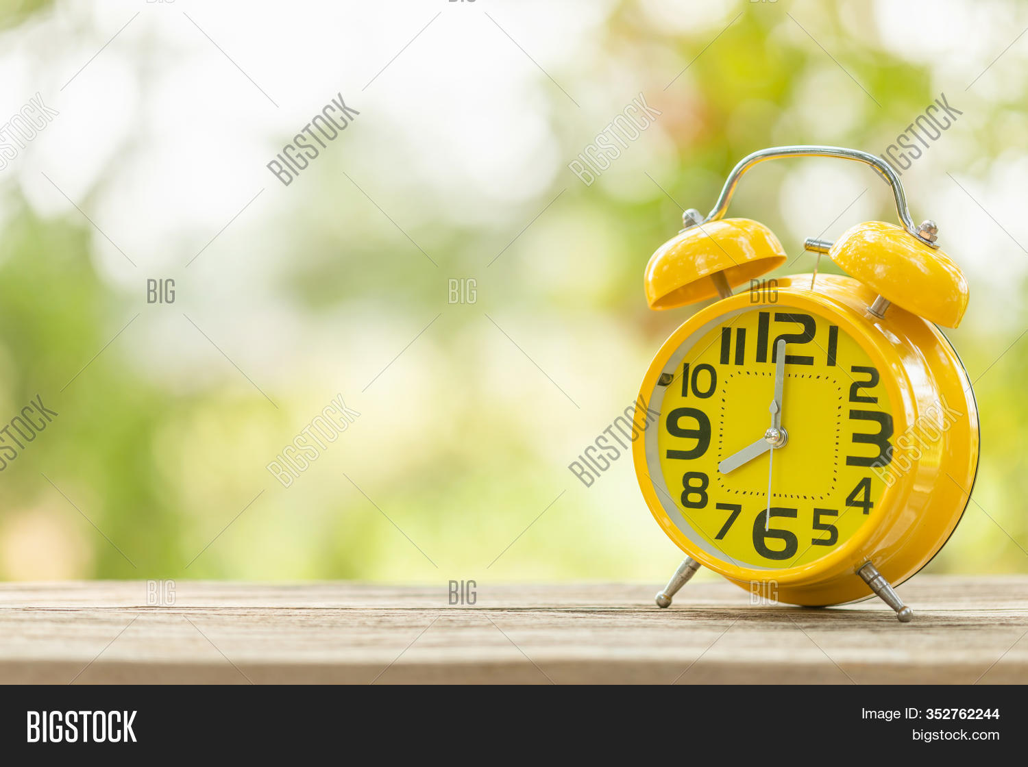Yellow Alarm Clock On Image & Photo (Free Trial) | Bigstock