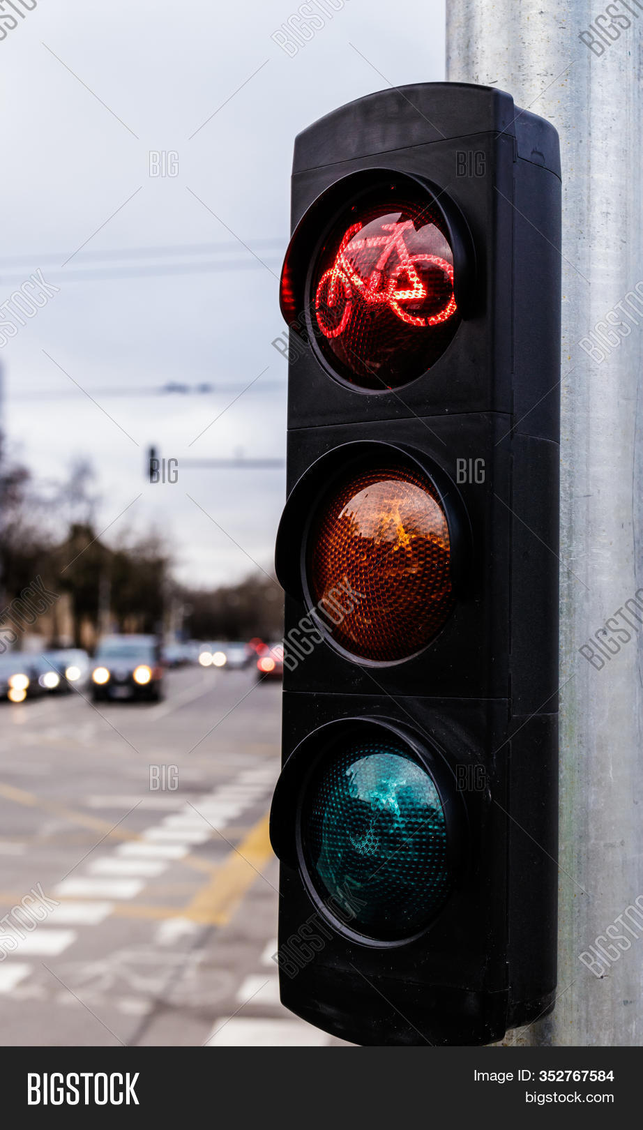 Traffic Light Cyclists Image & Photo (Free Trial) | Bigstock