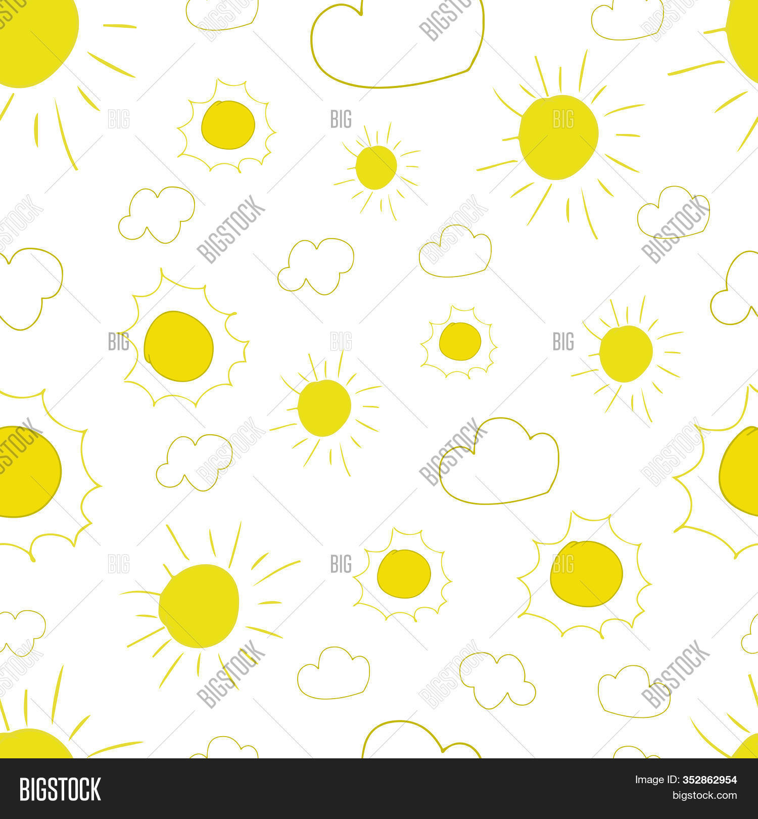 Sun Seamless Pattern Vector & Photo (Free Trial) | Bigstock