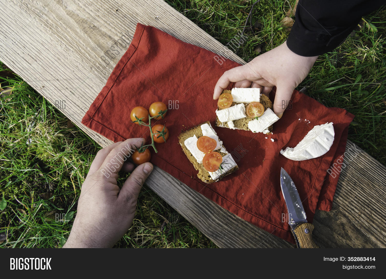 Outdoor Meal On Green Image & Photo (Free Trial) | Bigstock