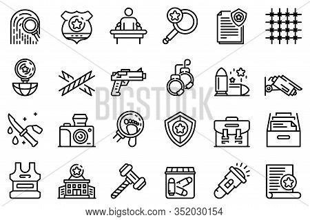 Investigator Icons Vector & Photo (Free Trial) | Bigstock