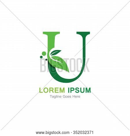 Letter U Leaf Logo Vector & Photo (Free Trial) | Bigstock