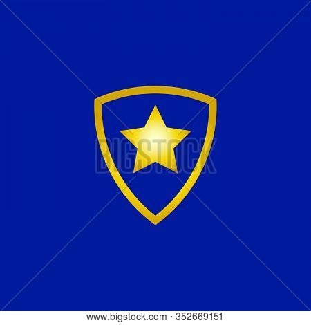 Gold Shield Navy Blue Vector & Photo (Free Trial) | Bigstock