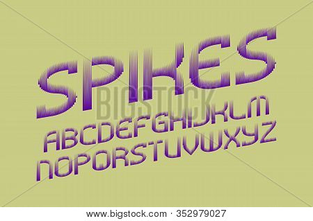Spikes Alphabet. Vector & Photo (Free Trial) | Bigstock