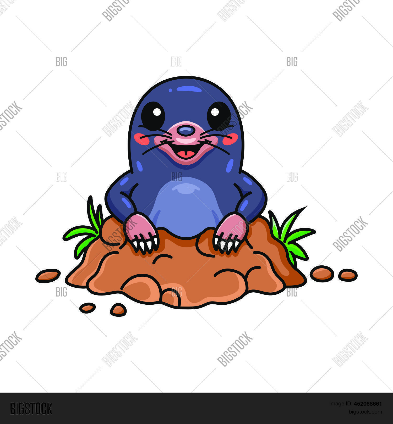 Cute Little Mole Vector & Photo (Free Trial) | Bigstock