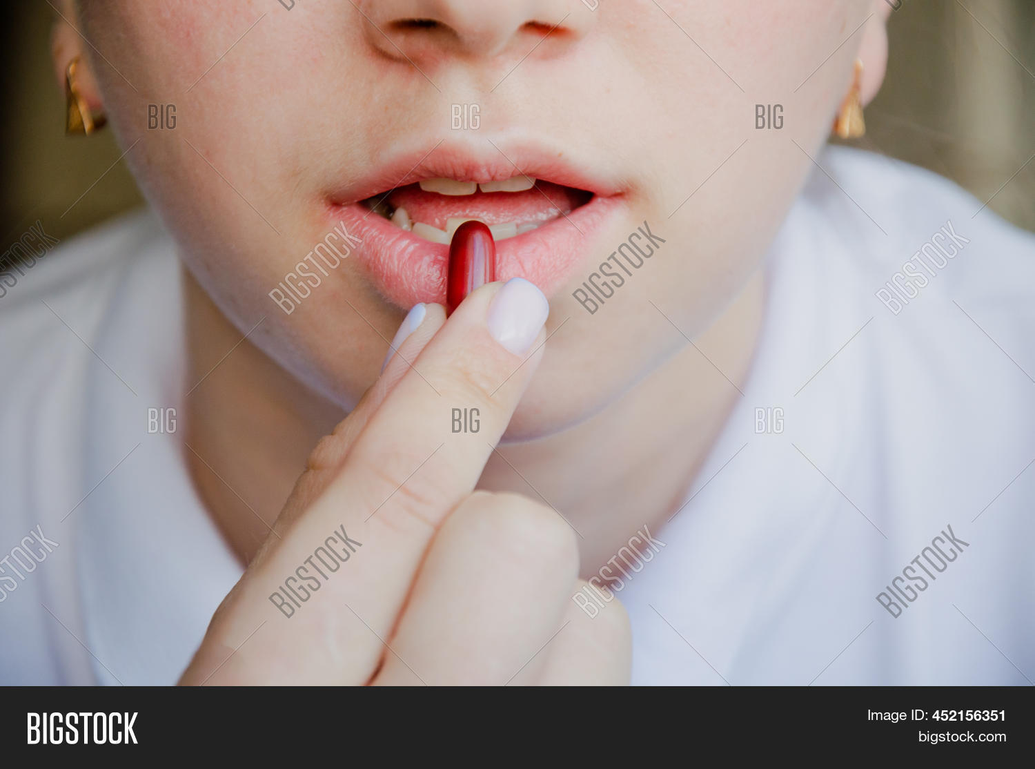 Girl Drinks Red Pill. Image & Photo (Free Trial) | Bigstock
