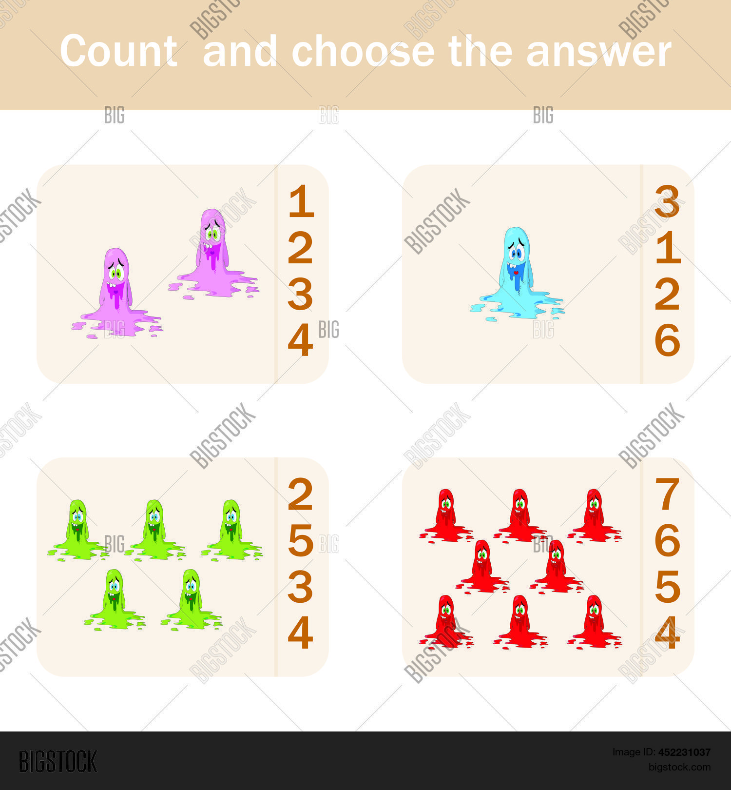Counting Game Vector & Photo (Free Trial) | Bigstock