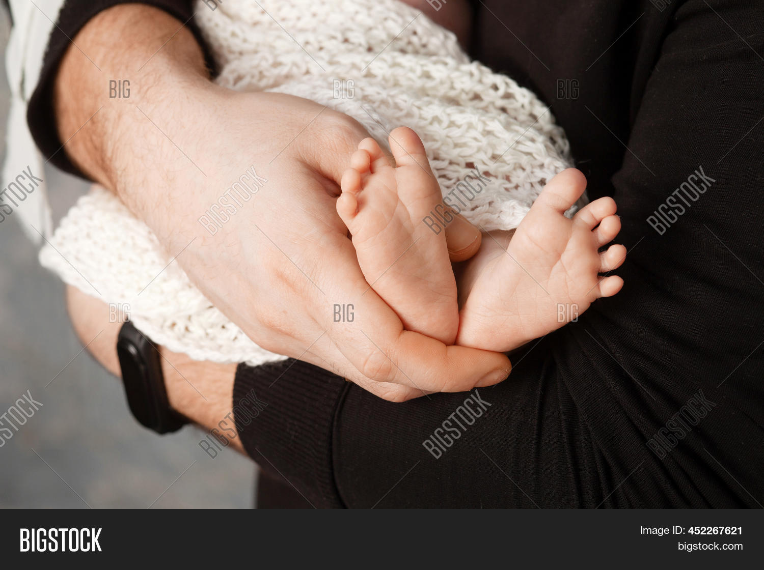 Baby Feet Father Hands Image & Photo (Free Trial) | Bigstock