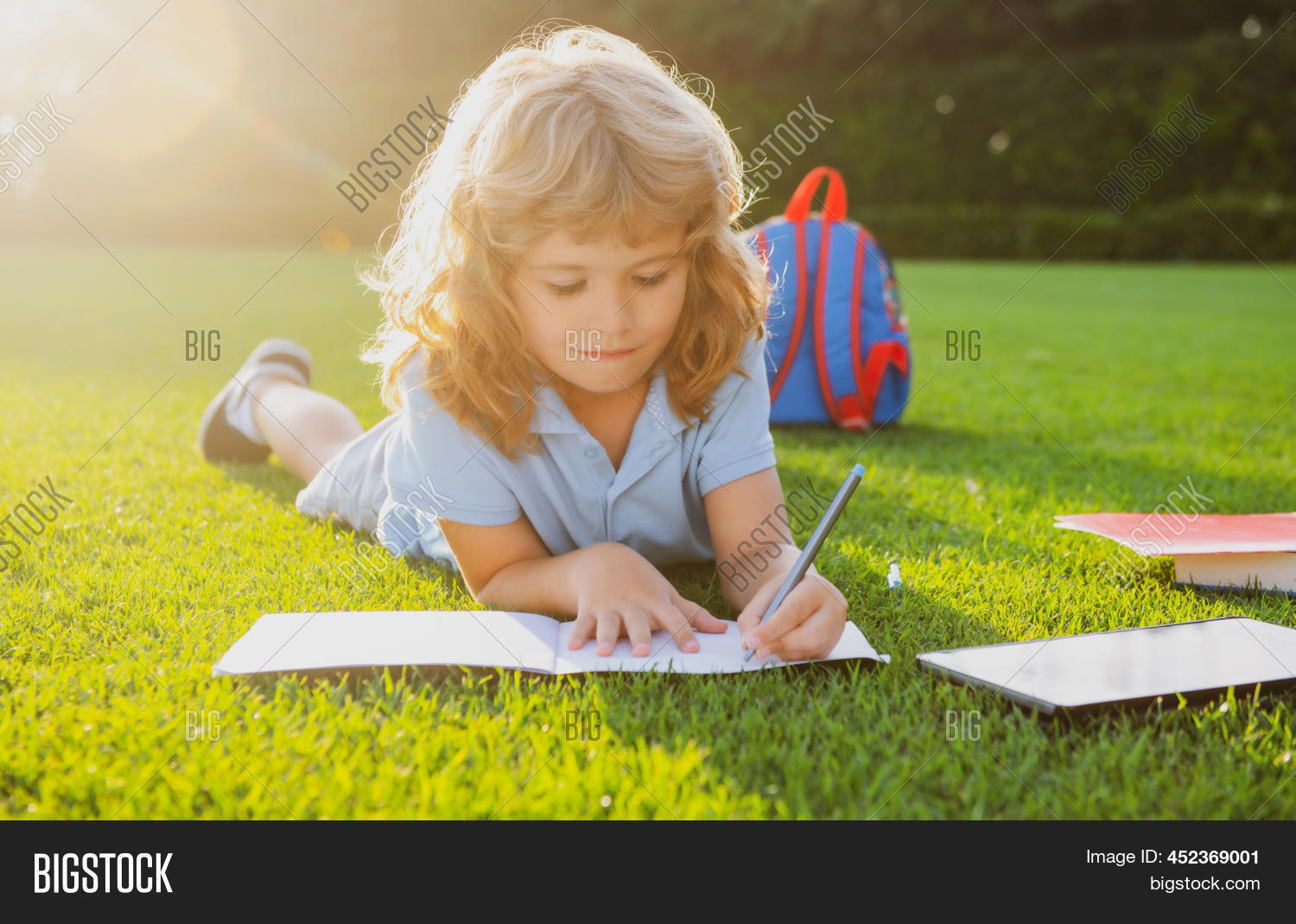 Cute Childr Boy Books Image & Photo (Free Trial) | Bigstock