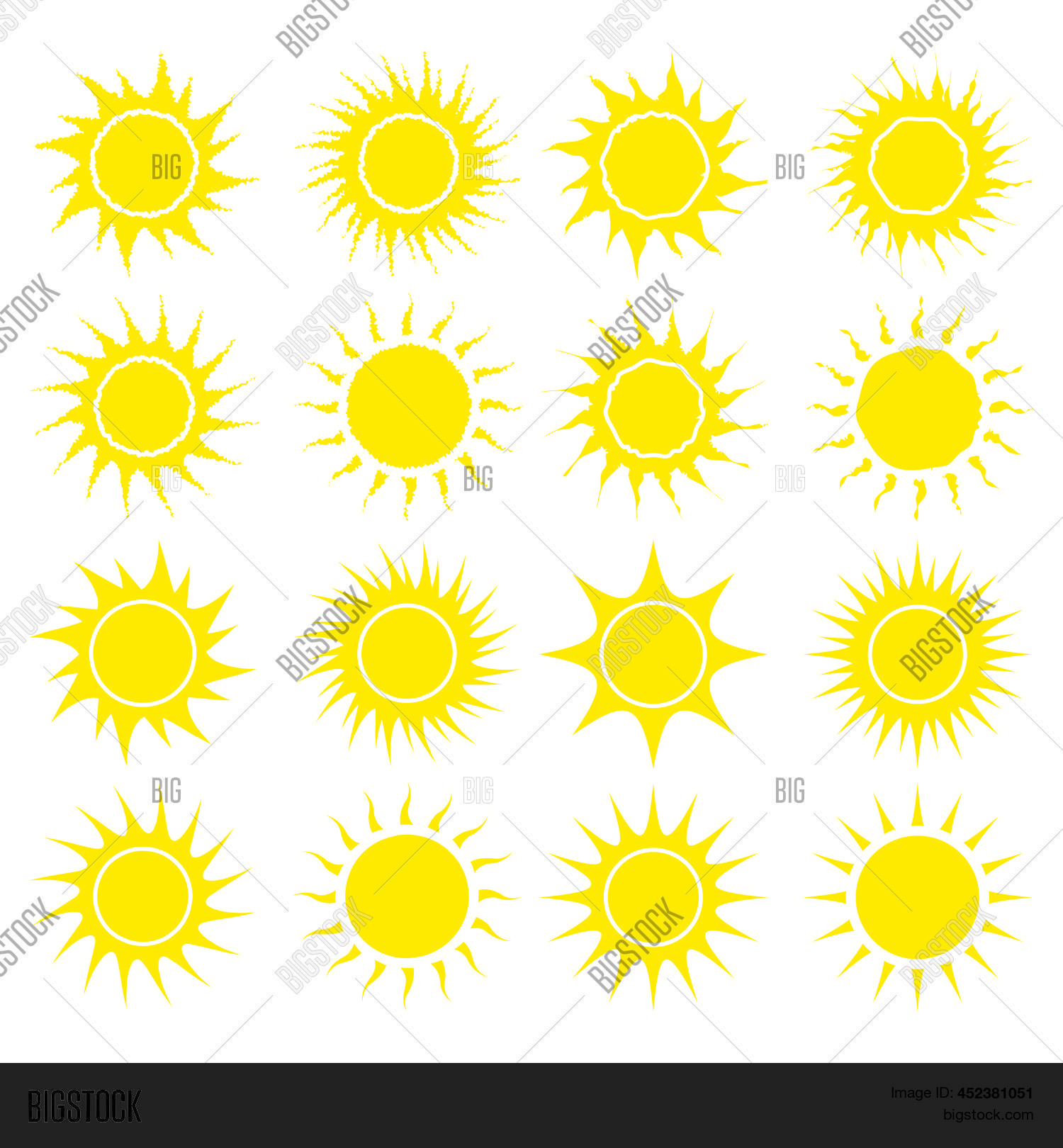 Sun Yellow Symbol Vector & Photo (Free Trial) | Bigstock