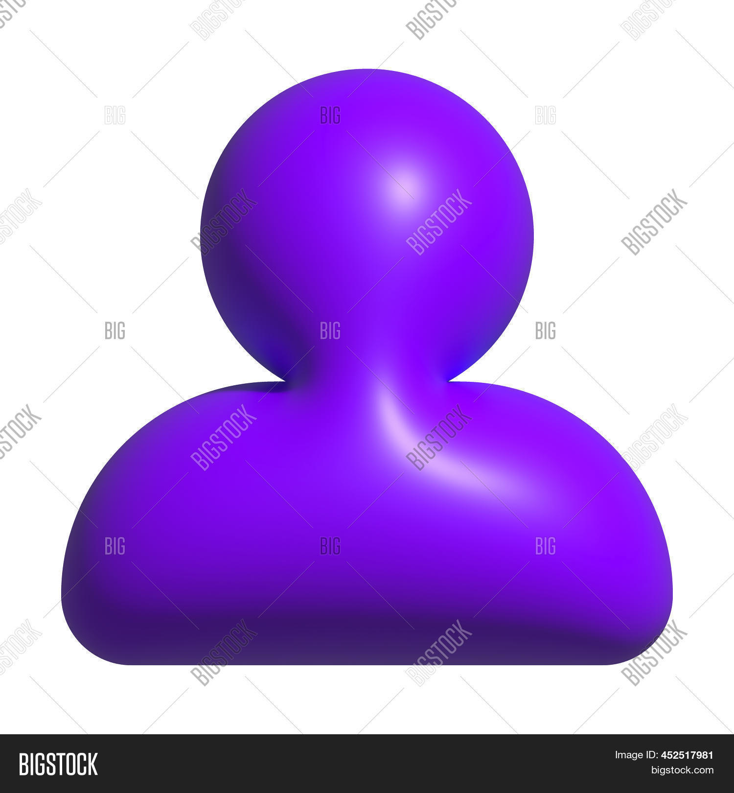 3d Person Icon, Purple Image & Photo (Free Trial) | Bigstock