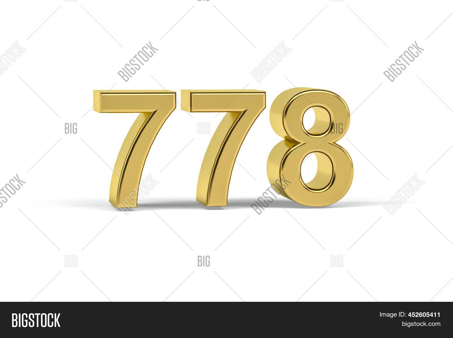 Golden 3d Number 778 Image & Photo (Free Trial) | Bigstock