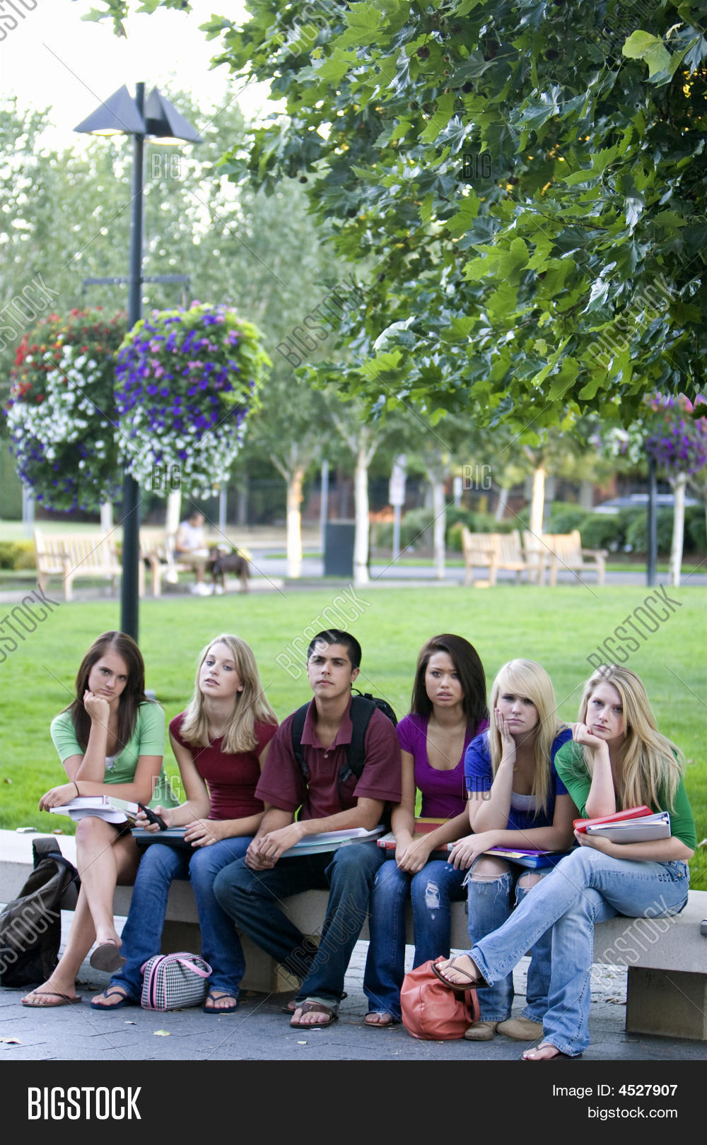 Students On Bench - Image & Photo (Free Trial) | Bigstock