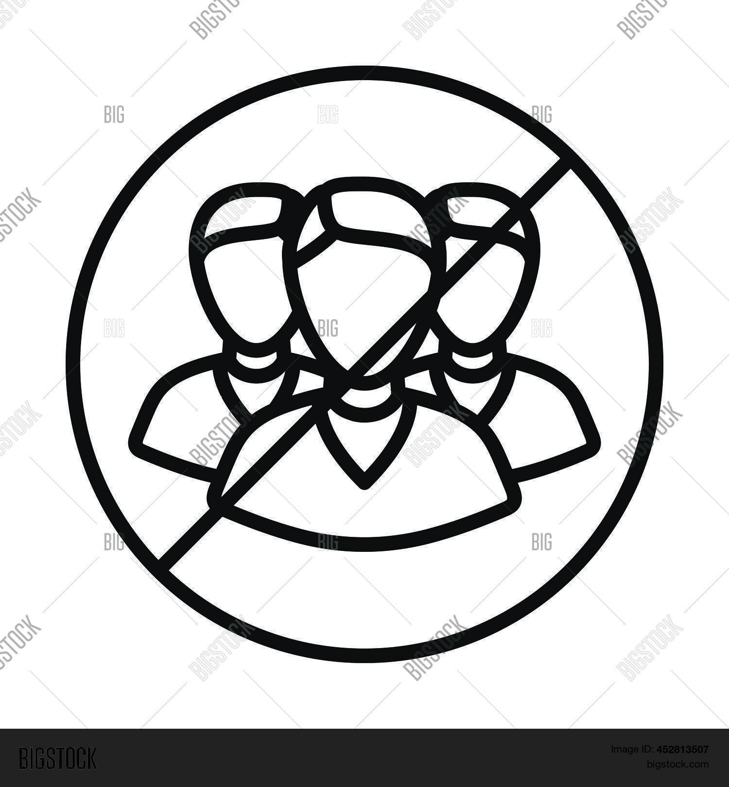 No Meeting Icon. Bold Vector & Photo (Free Trial) | Bigstock