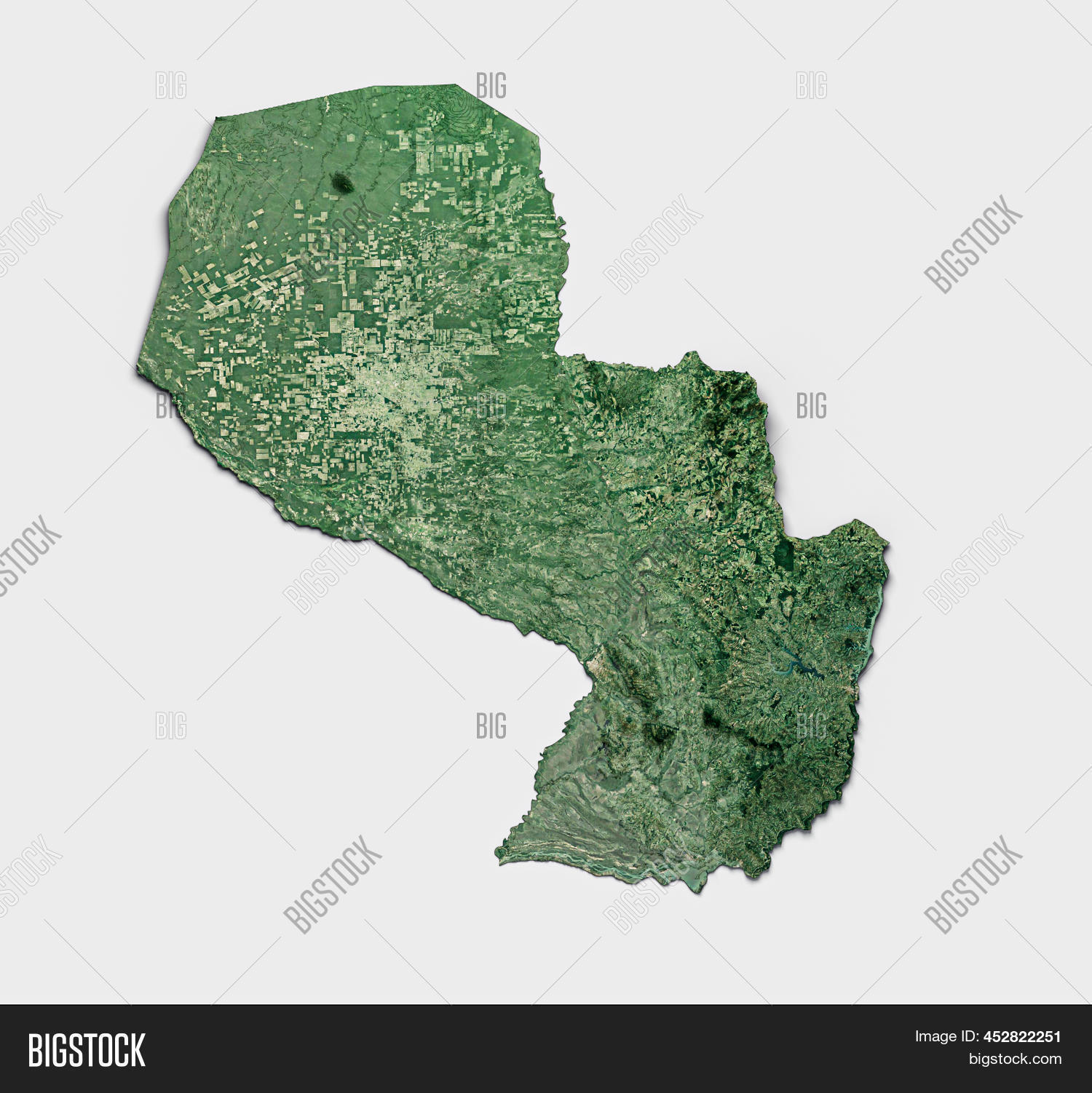 Paraguay Topographic Image & Photo (Free Trial) | Bigstock