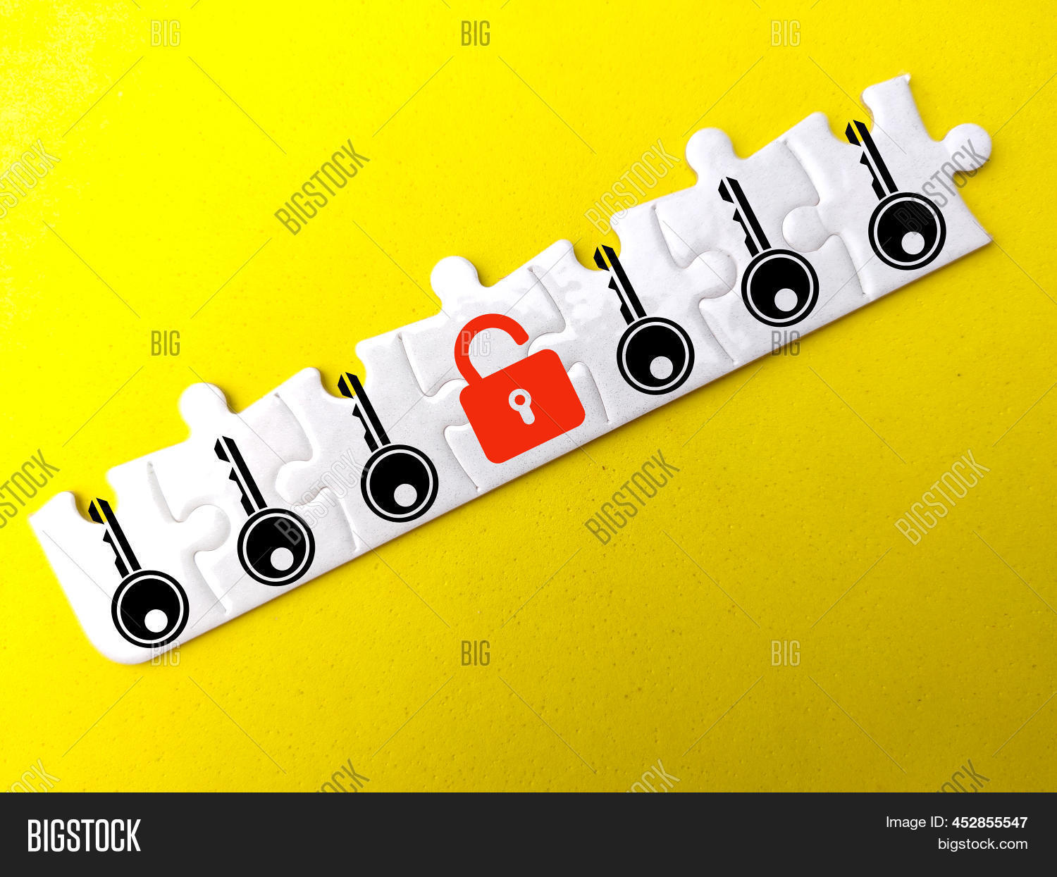 White Puzzle Key Lock Image & Photo (Free Trial) | Bigstock