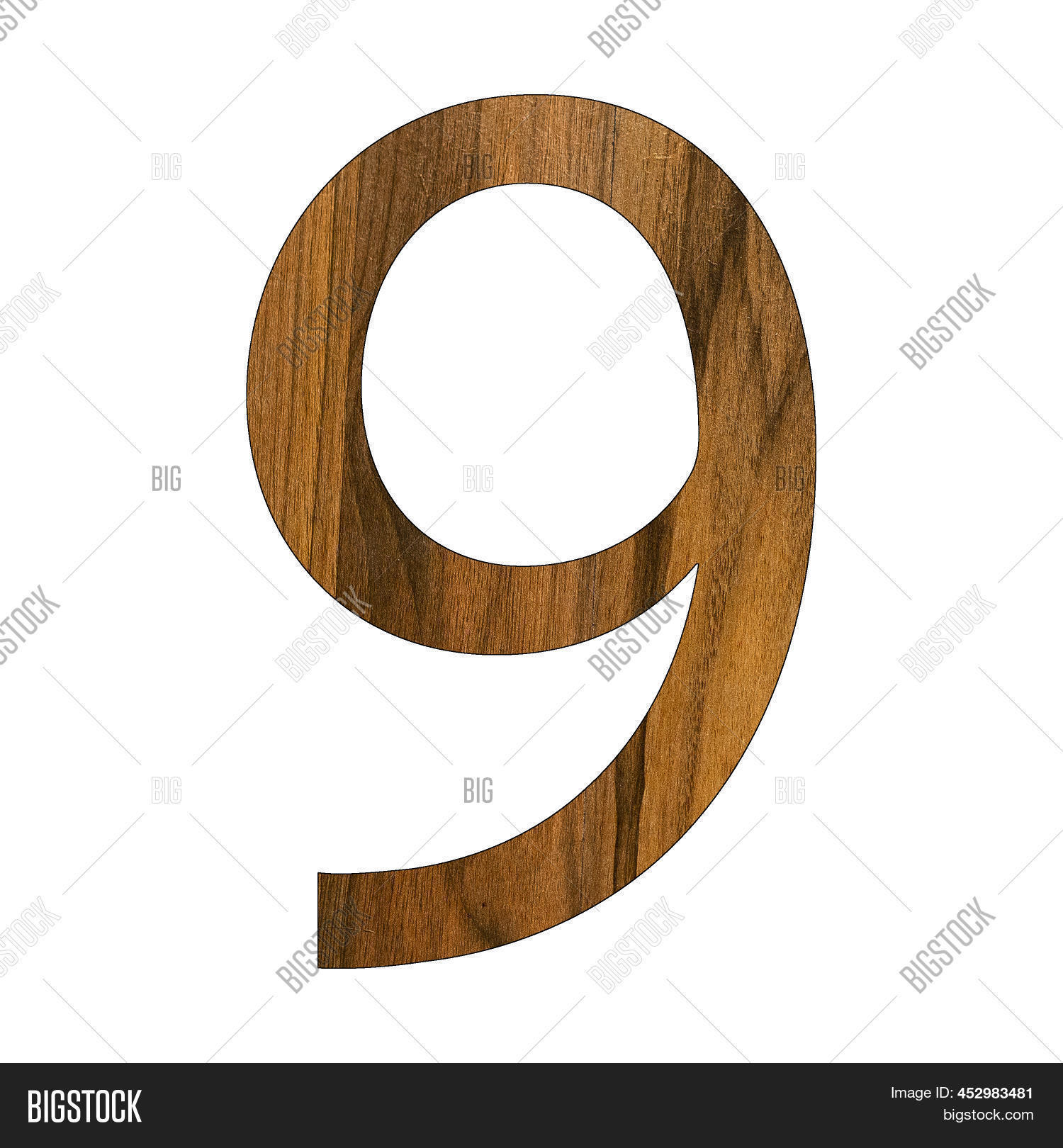 Number Nine Wood Image & Photo (Free Trial) | Bigstock