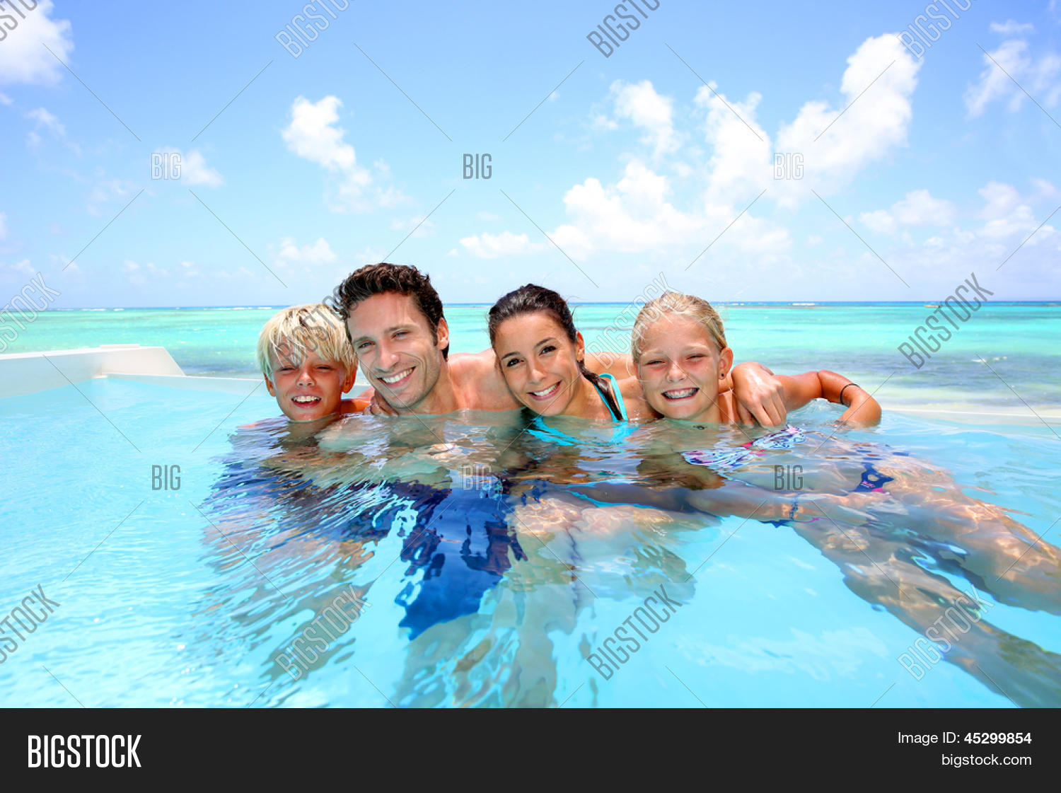 Family Four Bathing Image & Photo (Free Trial) | Bigstock