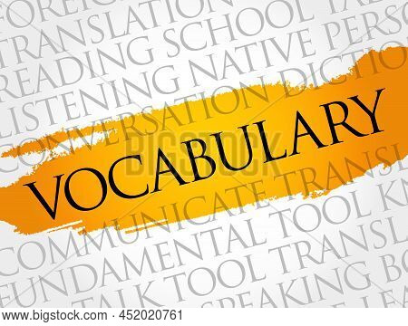 Vocabulary Word Cloud Image & Photo (Free Trial) | Bigstock