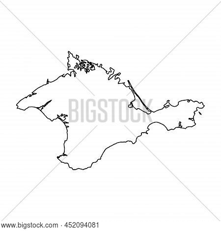 Outline Map Crimea Vector & Photo (Free Trial) | Bigstock