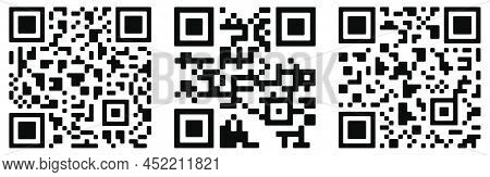 Set Three Vector Qr- Vector & Photo (Free Trial) | Bigstock