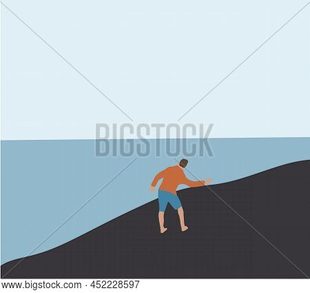 Man Standing On Beach Vector & Photo (Free Trial) | Bigstock