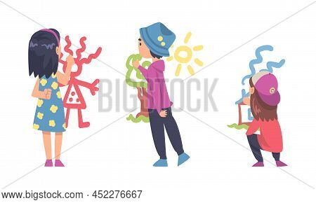 View Behind Cute Boy Vector & Photo (Free Trial) | Bigstock
