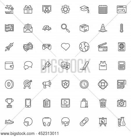 Basic Ui Line Icons Vector & Photo (Free Trial) | Bigstock