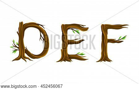 D, E, F Letters Made Vector & Photo (Free Trial) | Bigstock