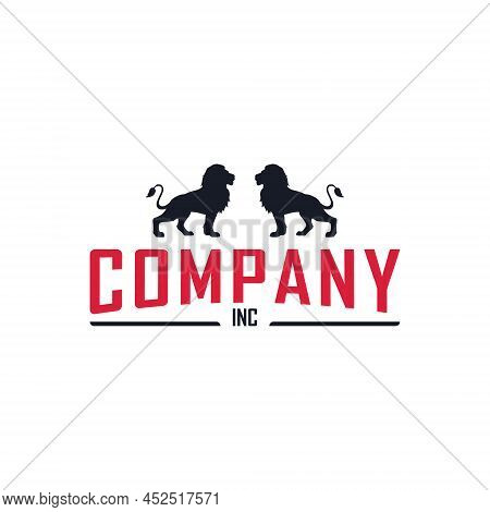 Two Lions Logo Vector & Photo (Free Trial) | Bigstock
