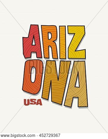 State Arizona Name Vector & Photo (Free Trial) | Bigstock