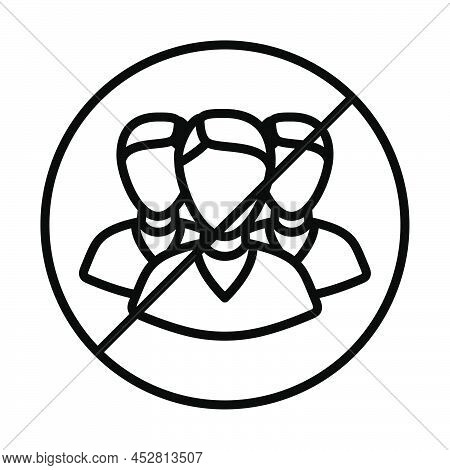 No Meeting Icon. Bold Vector & Photo (Free Trial) | Bigstock