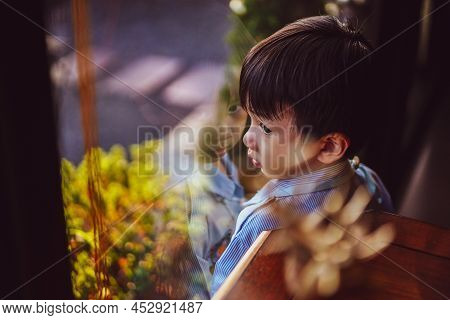 Kid Looking Out Window Image & Photo (Free Trial) | Bigstock