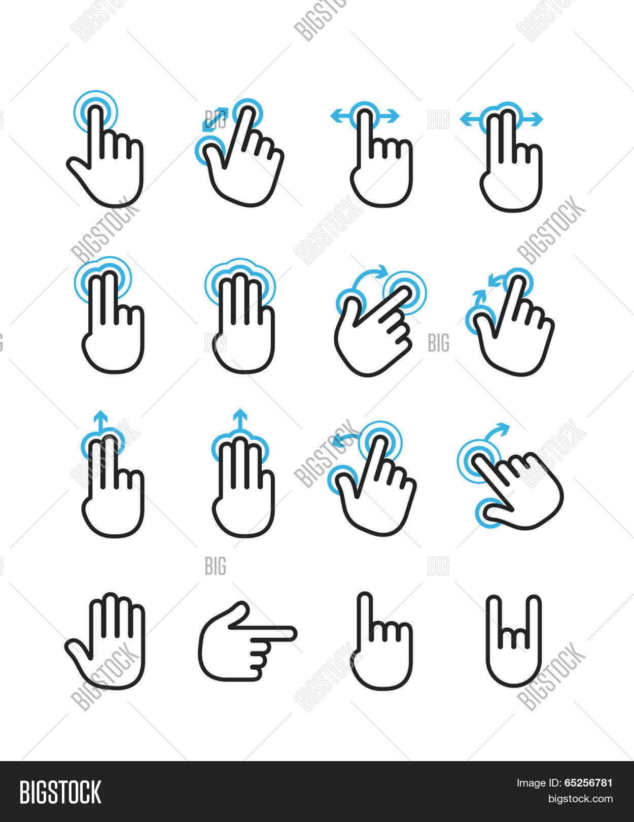 Basic Human Gestures Vector & Photo (Free Trial) | Bigstock
