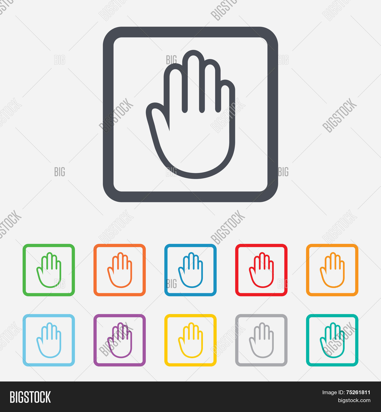 Hand Sign Icon. No Vector & Photo (Free Trial) | Bigstock