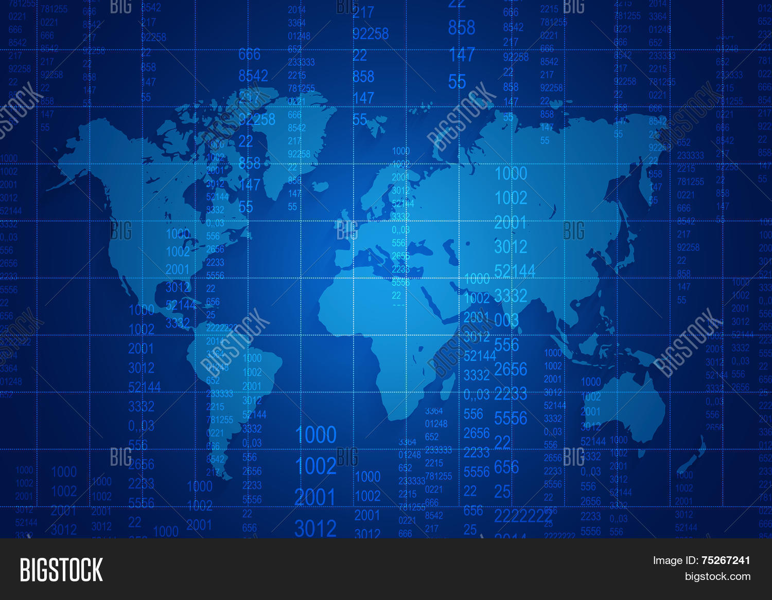 World Map Mesh Numbers Image & Photo (Free Trial) | Bigstock